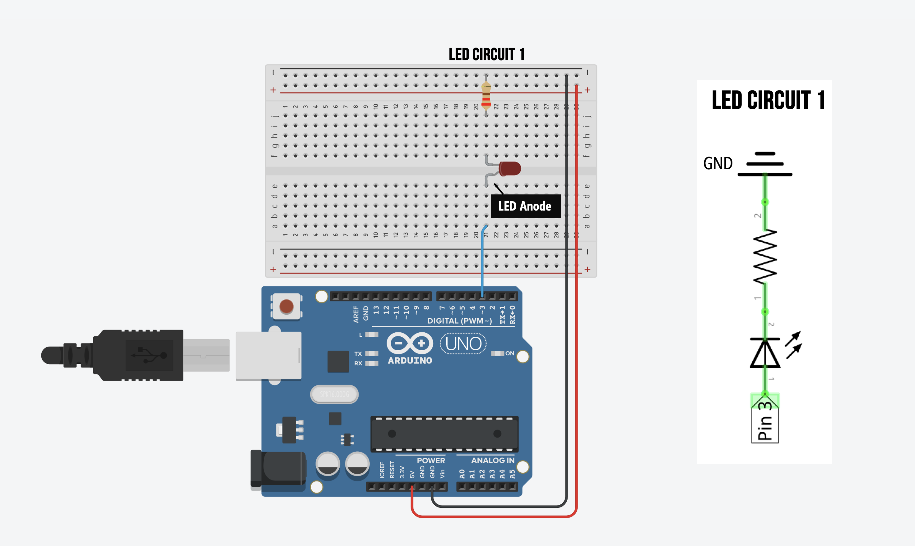 How To Make A Blinking Led Circuit On Breadboard Wiring Diagram